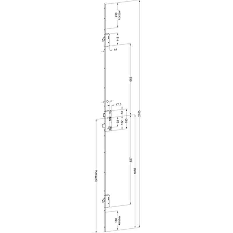 WINKHAUS Mehrfachverriegelung STV-F 1660 40/92/16/8 M2 mit 2 Schwenkh ...