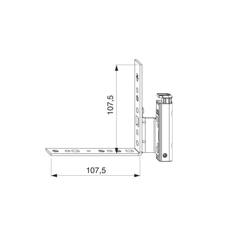 Maco MM Falzecklagerband DT130 mit ÜV rechts 12L/20Ü-13V silber 22004 ...