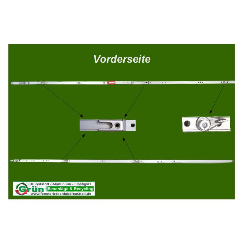 ROTO NT Stulpflügelgetriebe konstant 2290 | FFH 2201–2400 mm | 4 Stah ...